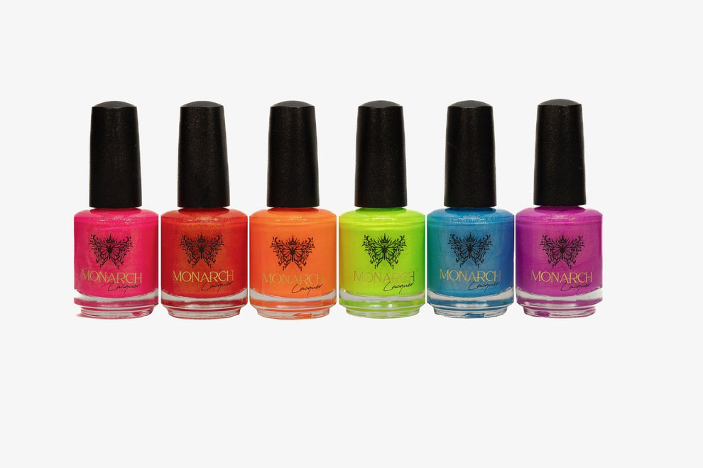 Sun Kissed & Slightly Unhinged, 6 Piece Neon Set – Monarch Lacquer